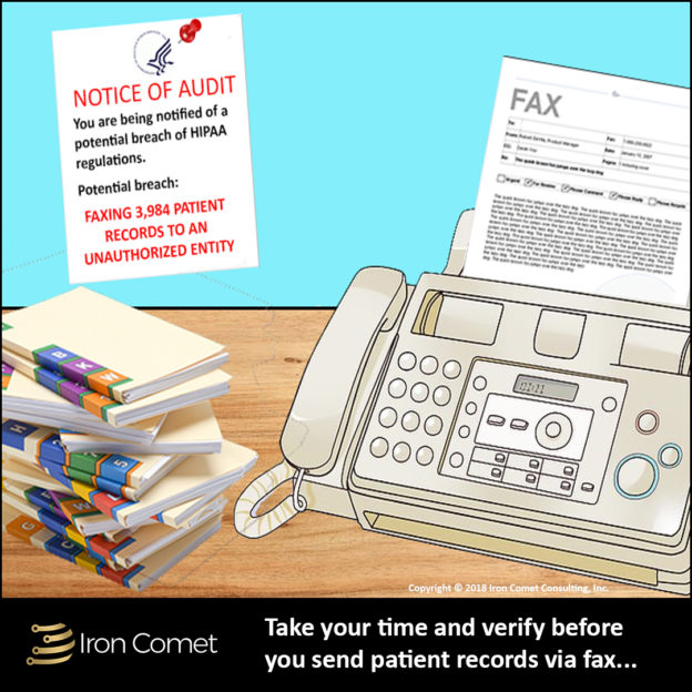 Be careful when faxing Protected Health Information